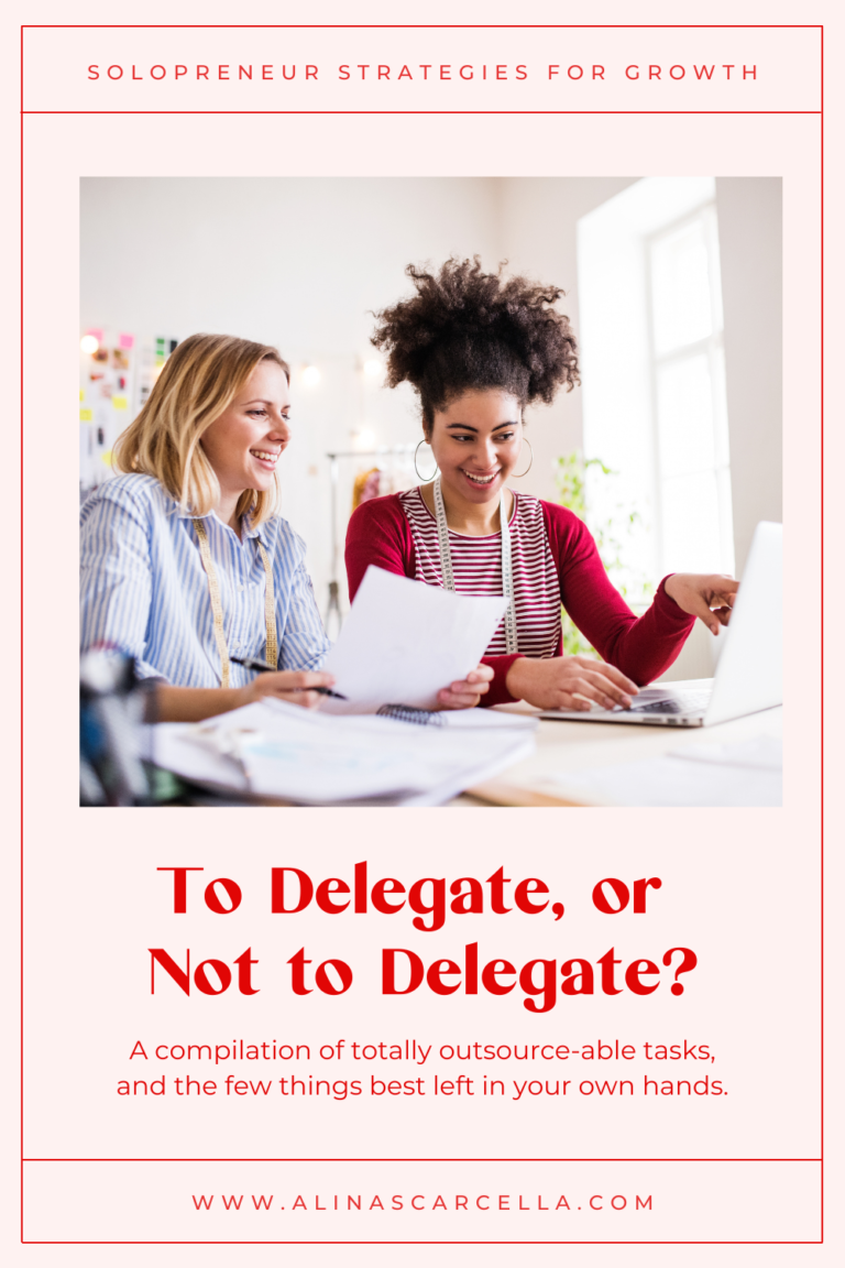 To Delegate, or Not to Delegate? - alinascarcella.com